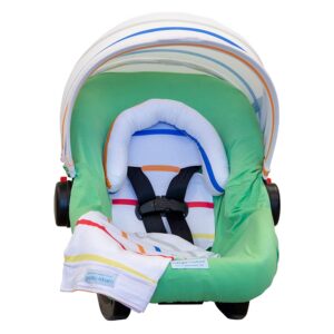 carseat canopy whole caboodle 5 piece set, soft jersey stretch material - tatum