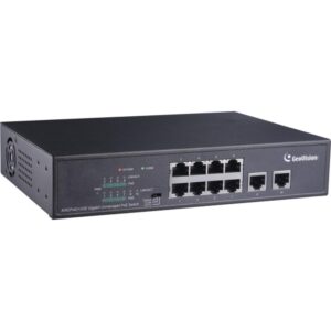 geovision - 8port 10/100/1000m / poe 2 gigabit uplink port