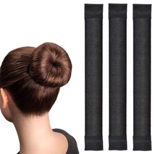 black magic hair bun makers 3 pcs - lhaaayf professional donut shaper, ballet hair tool for easy kids' ballerina buns