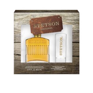 stetson original 2 piece gift set for men cologne 2.25 oz and shot glass