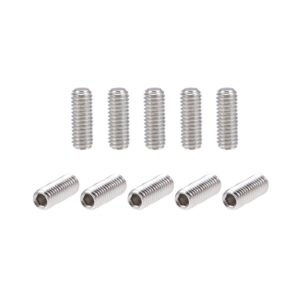 uxcell 100pcs m3x8mm internal hex socket set grub screws flat point 304 stainless steel screw