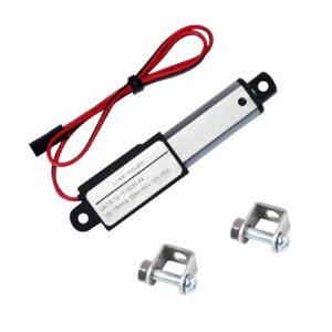 electric micro linear actuator 12v - 1.2" stroke, 64n/14.4lb, speed 0.6inch/s mini waterproof motion actuator small 12 v dc, w/mounting brackets, for sofa robotic tv table cabinet window opener lift