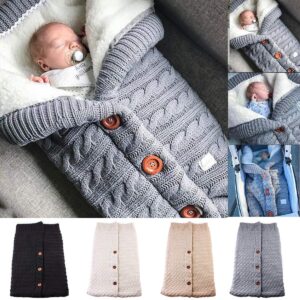 unisex babies stroller wrap knit sweater blanket newborn baby soft thick fleece swaddle blankets for girls boys