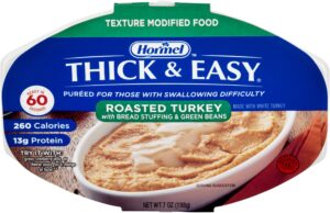 hormel thick and easy purees 7 oz. bowl turkey with stuffing, green beans (engo60749)