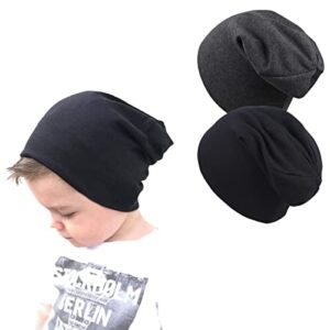 toddler cotton beanies for boys baby warm slouchy skullcap hats infant baby toddler beanie knit caps for 6-60 months