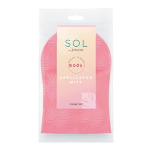 sol by jergens self tanner applicator mitt, flawless, streak-free tanning blender glove, sunless tanning, reusable tanning mitt protects hands, all skin tone