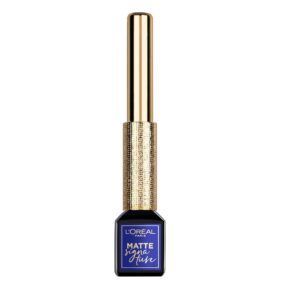 l’oréal paris makeup matte signature liquid dip eyeliner, waterproof, precise and easy application, all day wear, vivid matte finish, blue, 0.07 fl; oz.