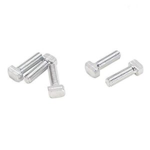 mromax m6-1x20mm t slot bolts carbon steel drop-in stud sliding screw bolt metric hammer head bolt for 30 series aluminum extrusions silver 20pcs