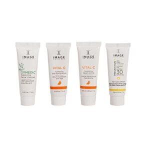 image skincare, five star favorites introductory skin care 4 step regimen set for brighter, healthier looking skin, discovery size