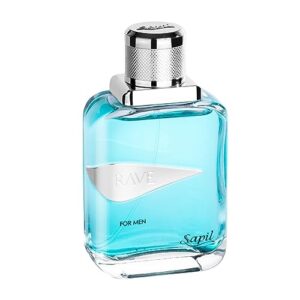 sapil rave perfume for men - long-lasting dubai perfume - fresh spicy aromatic edt - 3.4 oz (100 ml) - ideal arabic cologne for daily wear