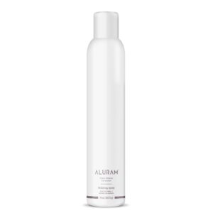 aluram finishing spray, long-lasting hold, humidity resistance for all hair types, 10 fl oz