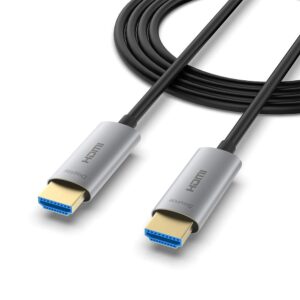 atzebe fiber optic hdmi cable 50ft, fiber hdmi cable supports 4k@60hz, 4:4:4/4:2:2/4:2:0, hdr, dolby vision, hdcp 2.2, arc, 3d, high speed 18gbps