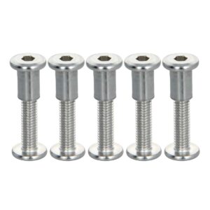 mromax m6 binding screws, m6 x 25mm stainless steel binding screws and rivet socket cap connecting for binding baby bed furniture, diy leather, scrapbook and photo albums 5pcs