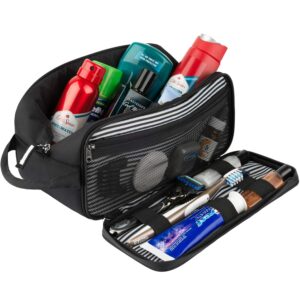 toiletry bag dopp kit for men - nylon travel toiletry bag waterproof shower cosmetic organizer for women men - travel kit shaving bag for men