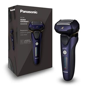 panasonic es-lv67-a803 wet and dry shaver, 5 shaving heads with linear motor, including hair trimmer, navy blue