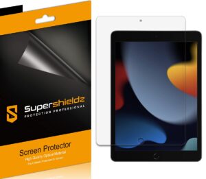 supershieldz (3 pack) anti glare and anti fingerprint (matte) screen protector designed for ipad 10.2 inch (9th/8th/7th generation, 2021/2020/2019)