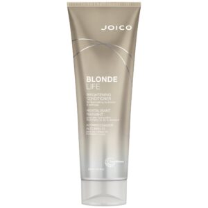 joico blonde life brightening conditioner | for blonde hair | illuminate hydration & softness | add softness & smoothness | sulfate free | with monoi & tamanu oil | 8.5 fl oz