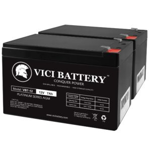 vici battery 12v 7ah 2 pack sla battery for viking g-5 swing gate operator brand product