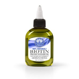 ethereal nature 99% natural hair oil blend with biotin, clear, 2.54 fl oz