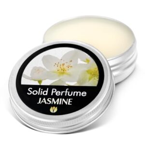 flowerland solid perfume - portable pocket balm perfume perfect for travel use - natural fragrance parfum for men and women - natural & vegan - jasmine (30ml)