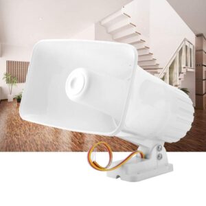 magt wired alarm siren horn, 150db dc 12v wired horn siren speaker dual tone home security siren burglar alarm system for indoor outdoor protection