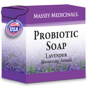 candida freedom massey's lavender bliss probiotic soap bar - ideal gift for a spa-like experience - perfect for men & women - elevate your daily wash with this invigorating 4oz bar