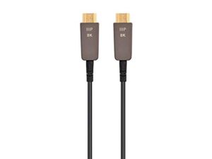 monoprice ultra high speed hdmi cable - 20 feet - black, 8k@120hz, dynamic hdr, 48gbps, fiber optic, earc, aoc, ycbcr 4: - slimrun av series