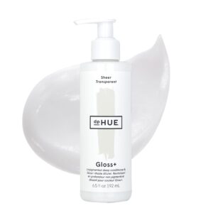 dphue gloss+, sheer - 6.5 oz - unpigmented deep conditioner & shade diluter - paraben, sls & sles sulfate free - vegan, leaping bunny certified