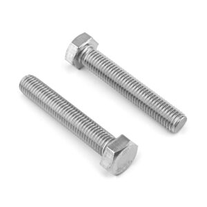 mromax 2pcs m14 x 80mm hex head screws bolts, 304 stainless steel 18-8, fully threaded, external hex drive, for mounting chair, handles, rail, pump, wheels, antenna parts, boat and plastic bumpers