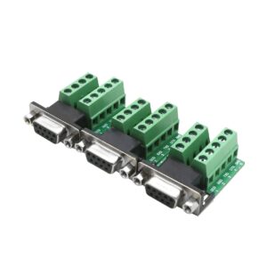 zovfam db9 breakout connector, female d-sub adapter plate connector rs232 serial to terminal board signal modul-3 pcs