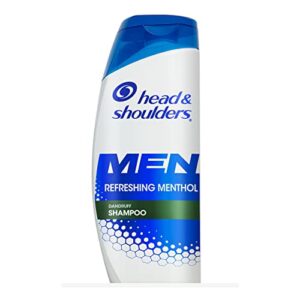 head & shoulders, dandruff men refreshing menthol shampoo, 21.9 fl oz