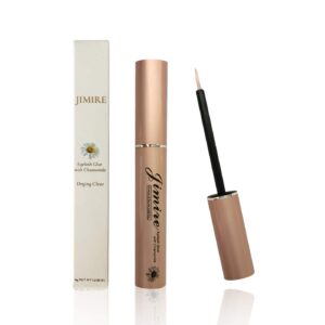 jimire eyelash glue clear | secure hold for false eyelashes | latex-free eyelash adhesive with chamomile suitable for sensitive eyes