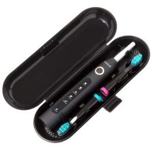 nincha plastic electric toothbrush travel case for fairywill/teetheory/seago/dnsly series sonic electric toothbrush, black