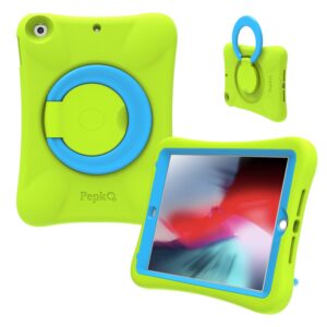 pepkoo kids case for ipad 9.7 2017/2018 - lightweight shockproof handle stand rugged cover for apple ipad 6th generation/5th gen/air/air 2 (green)