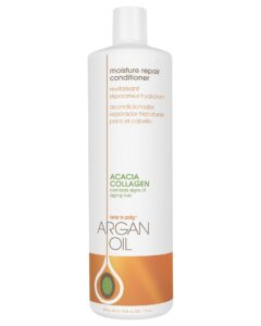 one 'n only argan oil moisture repair conditioner, helps detangle and smooth damaged hair cuticle to improve structure, improves shine and manageability, 33.8 fl. oz