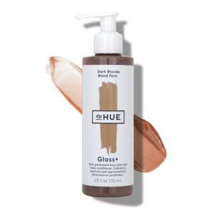 dphue gloss+, dark blonde - 6.5 oz (8-12 applications) - semi-permanent hair color & conditioner - lasts up to eight washes - paraben, sls & sles sulfate free - vegan, leaping bunny certified