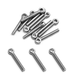 mromax 10pcs m6 x 40mm swing lifting bolt, 304 stainless steel metric full thread machinery shoulder swing lifting eye bolt for home renovation, pipeline gate valves fasteners