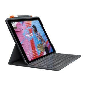 logitech ipad air (3rd generation) keyboard case | slim folio with integrated wireless keyboard (graphite)