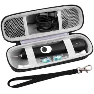 toothbrush travel case compatible with oral-b pro 1000 2000 3000 3500 5000 7500/ for philips sonicare protectiveclean 4100 6100 5100 6500 7500 rechargeable electric toothbrush (box only) -black