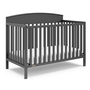 graco benton 5-in-1 convertible crib (gray) – greenguard gold certified, converts from baby crib to toddler bed, daybed and full-size bed, fits standard full-size crib mattress