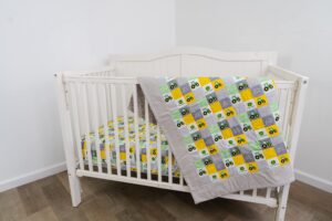 j&d productions tractor crib bedding nursery set: barn, tractor and farm animals