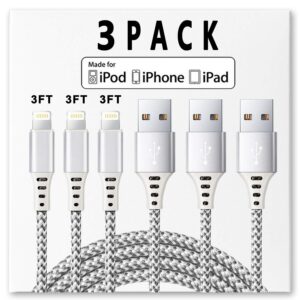 lightning cable apple mfi certified iphone charger 6ft 3pack iphone 11 pro xs xr x 8 7 6s 6 plus max ipad cord fast usb accessories chargers