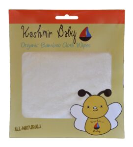 kashmir baby (40 pack) bamboo cloth diaper wipes. reusable. washable.