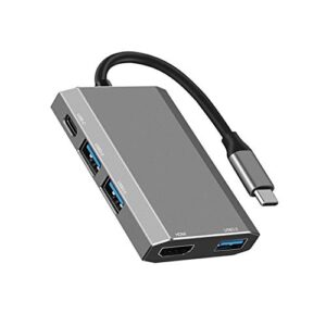 xunmaifhb portable docking station,type c hub hub 5-in-1 usb hub5 port computer adapter mobile phone docking station usb3.0, hdmi, type-c fast transmission