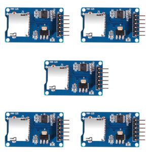 aoicrie 5pcs micro sd mini tf card adater reader module - micro sdhc spi interface driver module with chip level conversion for r3 mega 2560 due