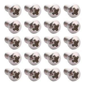 mromax 100pcs m2.5 x 5mm pan head phillips machine screws, 304 stainless steel 18-8, fully thread, metric silver gray cross head screws bolts for computers, camera and other small electronic devices