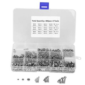 screw 480pcs m2m3m4 machine screws set fasteners for laptop/hard disk/keyboard/phone/pc