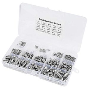 screw 285pcs/set machine screw stainless steel screws set for laptop/hard disk/keyboard/phone/pc fasteners m2/m3/m4/m5/m6