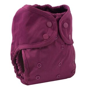 buttons cloth diaper cover – snap super one size (12-40lbs) (plum)