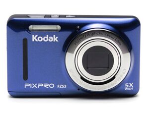 kodak fz53-bl point and shoot digital camera with 2.7" lcd, blue (renewed)